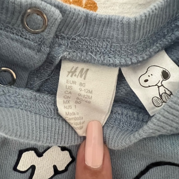 H&M | Shirts & Tops | Peanuts Snoopy Top 92 Months | Poshmark